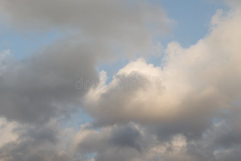 Gray Color Clouds Partly Cover the Sky Stock Image - Image of ...