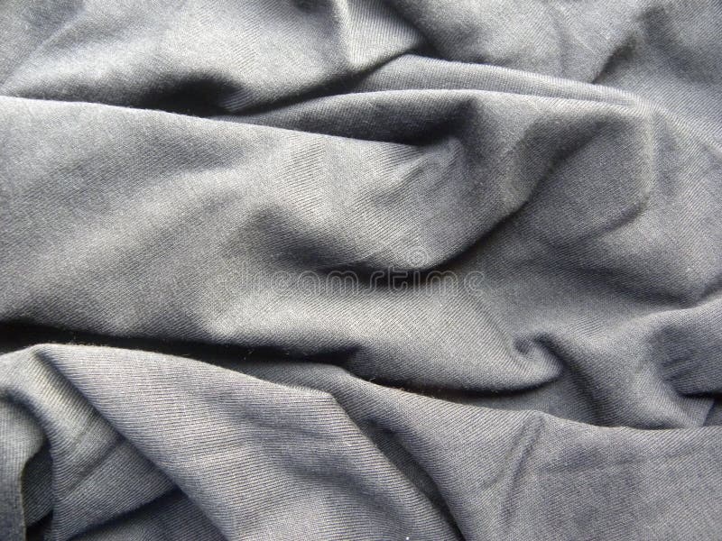 Gray Color Cotton Fabric with Wrinkles Stock Photo - Image of crumpled ...