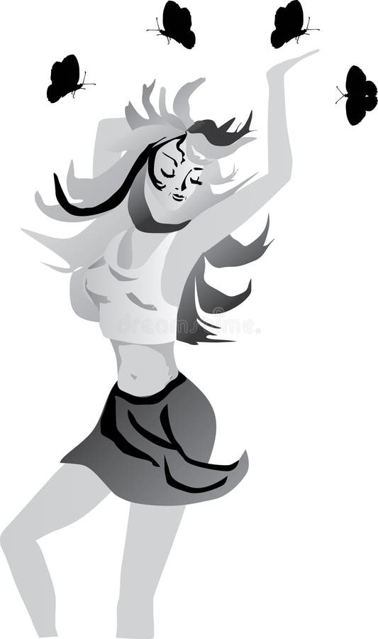 Press photographer girl stock vector. Illustration of photographer ...