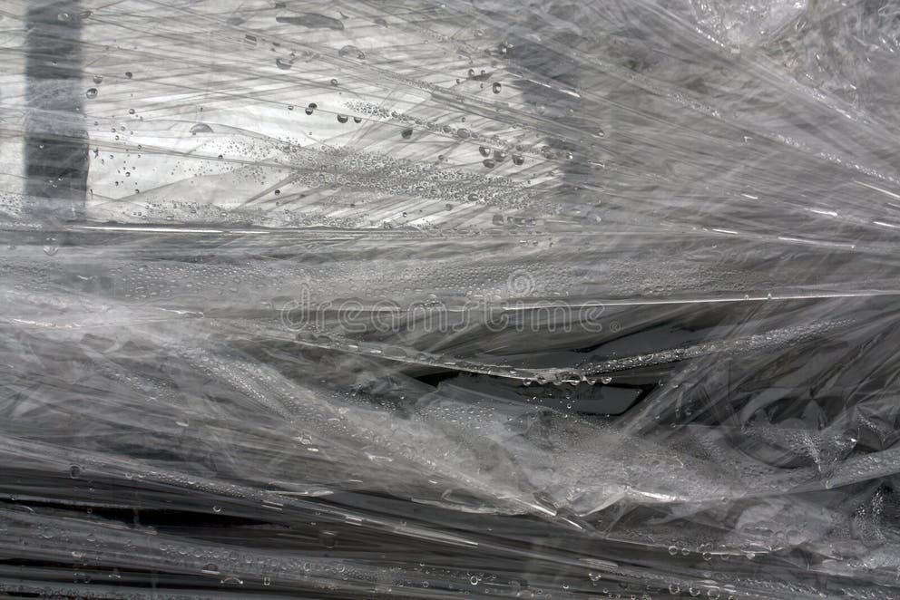 Gray Color Plastic Wrap Surface. Stock Photo - Image of polythene ...