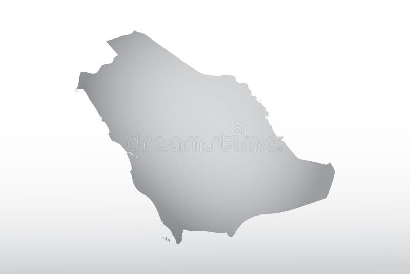 Saudi Arabia Map Using Green Color with Dark and Light Effect Vector on ...