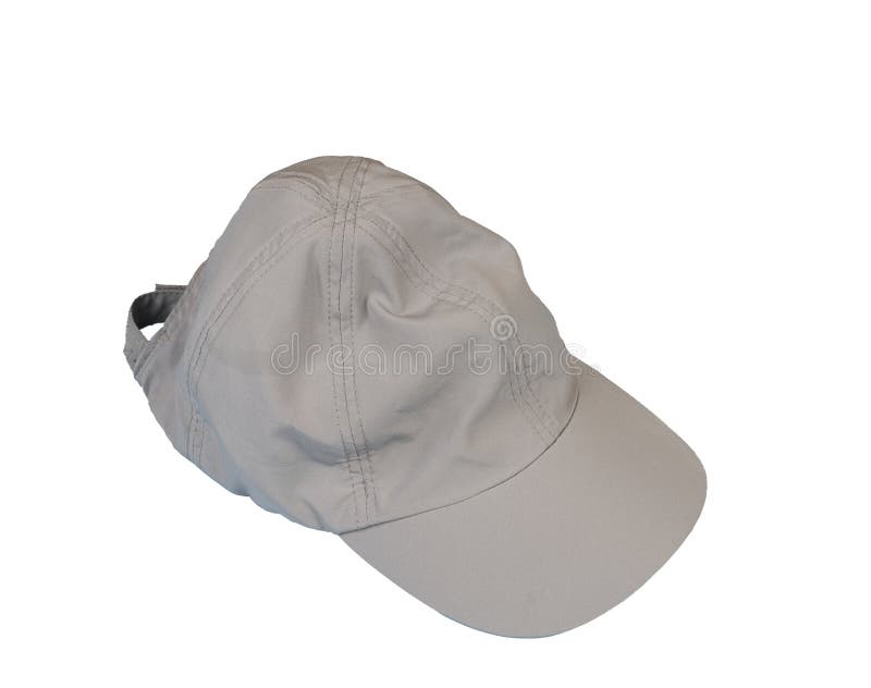 A gray colored cotton cap stock image. Image of style - 281152011