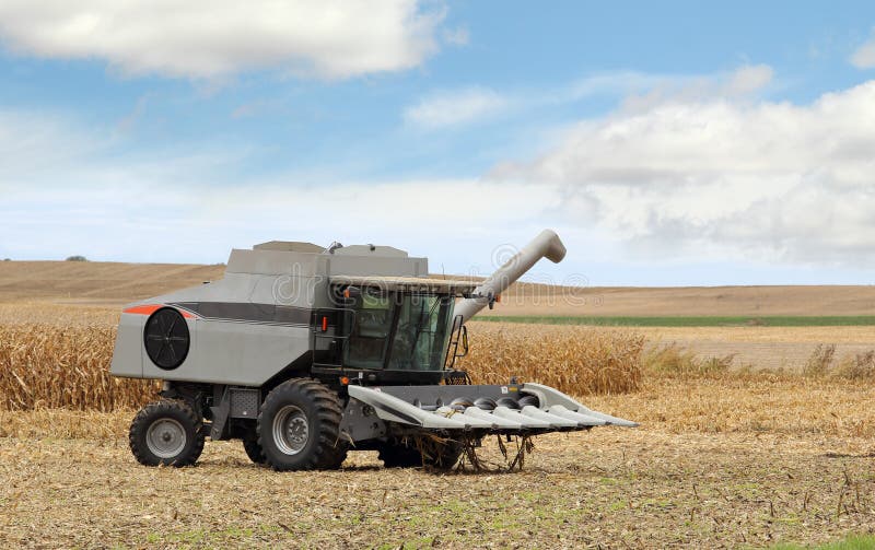 Gray Combine stock image. Image of gray, farm, country - 34520055