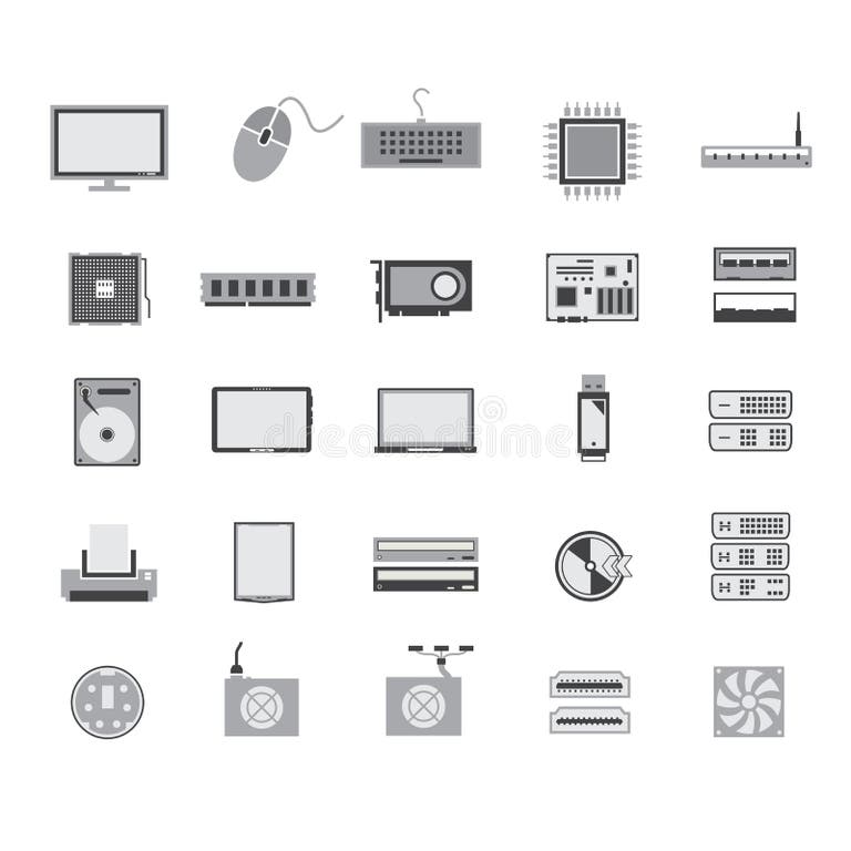 Gray Computer Device Icon Design Stock Vector - Illustration of router ...