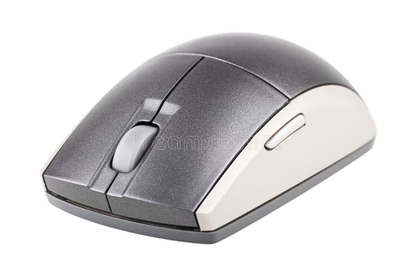 Gray Computer Mouse on White Background Close-up Stock Photo - Image of ...