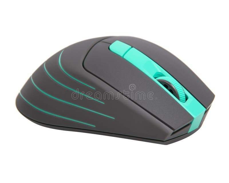 Gray Computer Wireless Mouse Isolated on White Background Stock Image ...