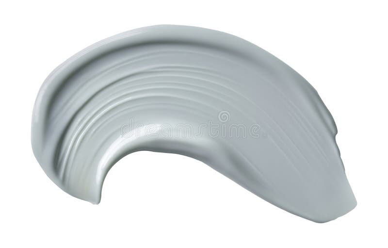 Gray Concealer or Eye Shadow Smear Isolated on White Background Stock ...