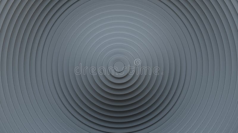 Gray Concentric Rings with Ripple Effect 3D Render Stock Illustration ...