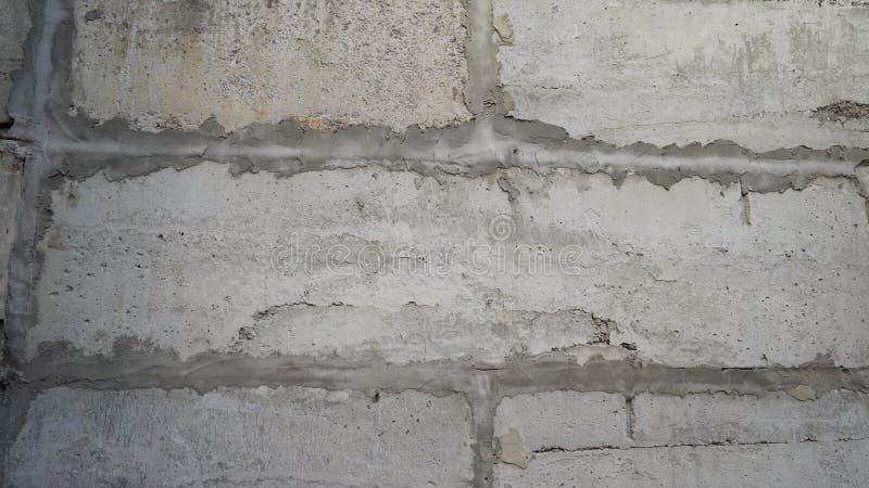 Gray Concrete Blocks Wall Showing Mortar and Lines Texture Stock Image ...