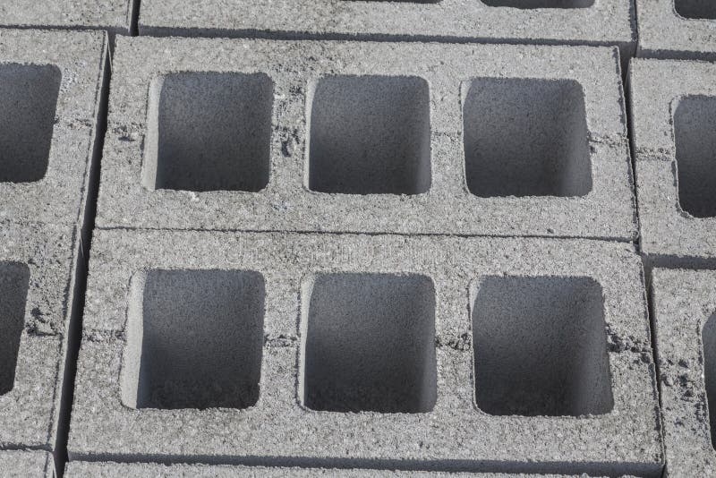 Gray Concrete Construction Block Stock Image - Image of heap, block ...