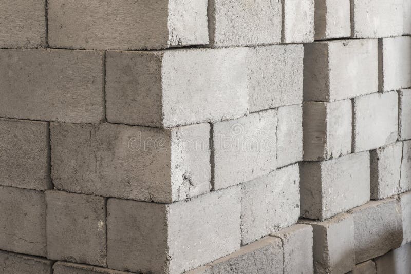 Gray Concrete Construction Block Stock Photo - Image of bricks, floor ...