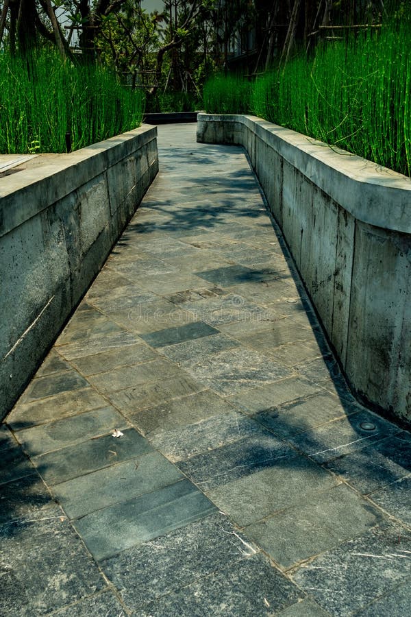Gray Concrete pathway stock image. Image of landscape - 90196303