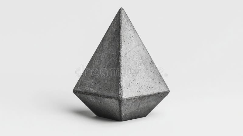 A Gray Concrete Pyramid with a Pointed Top and a Flat Base. Stock Image ...