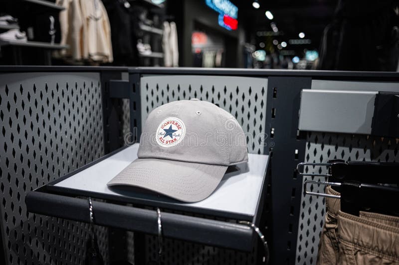 Gray Converse Cap Displayed in Modern Retail Store with Stylish Background Design Editorial ...