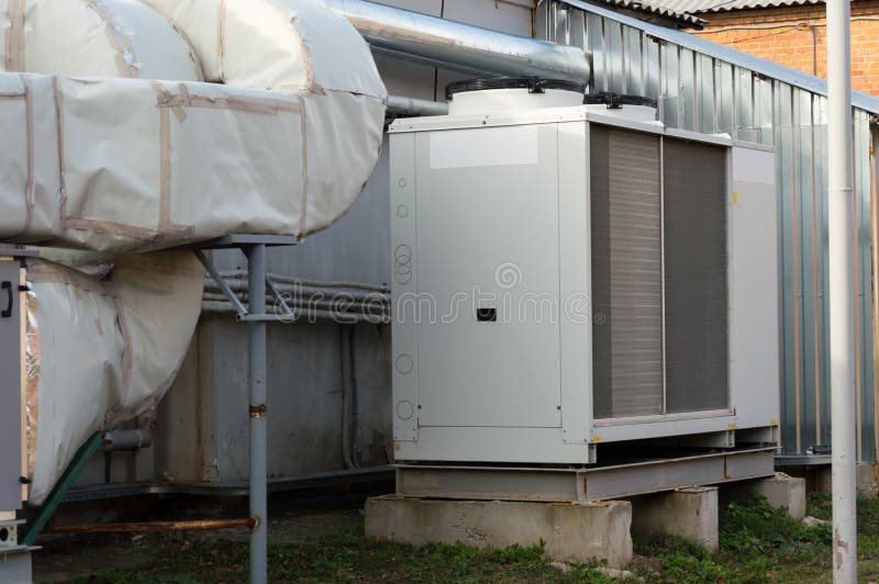 Gray Commercial Cooling Unit for Central Ventilation System with Big ...