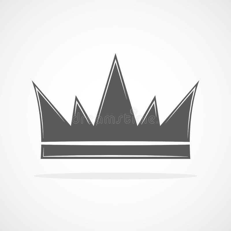 Gray Crown Icon. Vector Illustration. Stock Illustration - Illustration ...