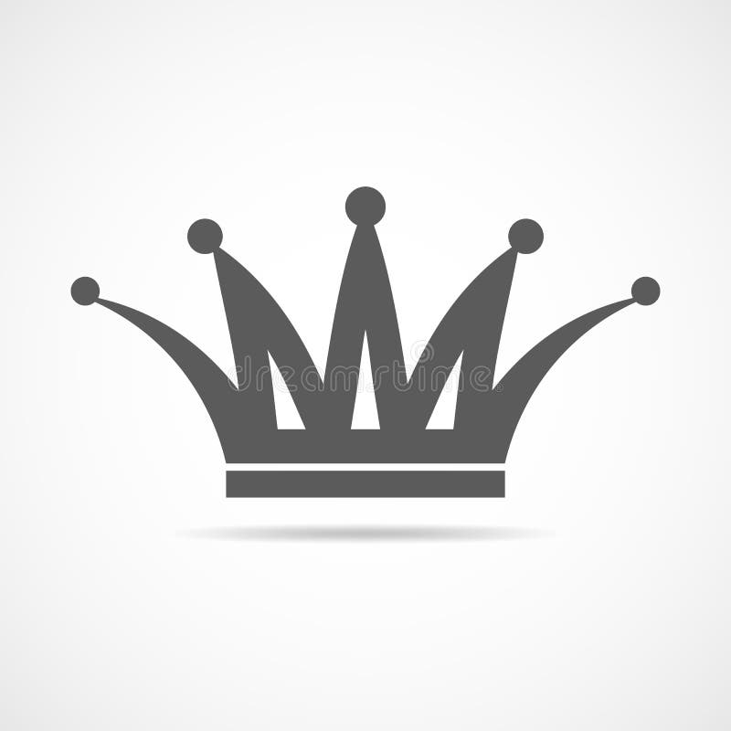 Gray Crown Icon. Vector Illustration. Stock Illustration - Illustration ...