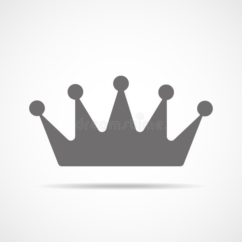 Gray Crown Icon. Vector Illustration. Stock Illustration - Illustration ...