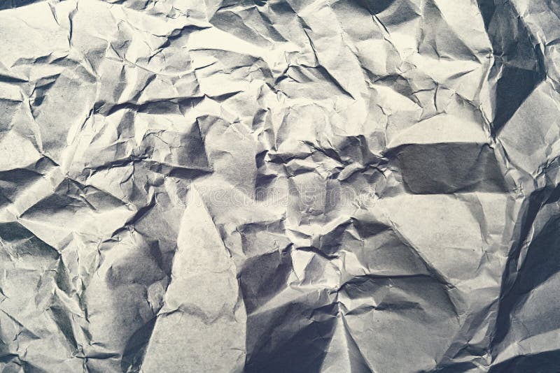 Gray Crumpled Shiny Abstract Paper Background Stock Image - Image of ...