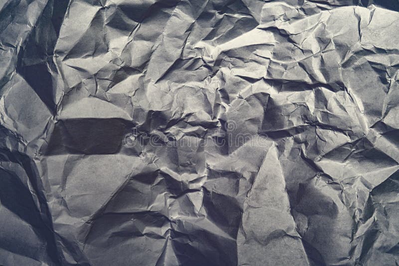 Gray Crumpled Shiny Abstract Paper Background Stock Photo - Image of ...