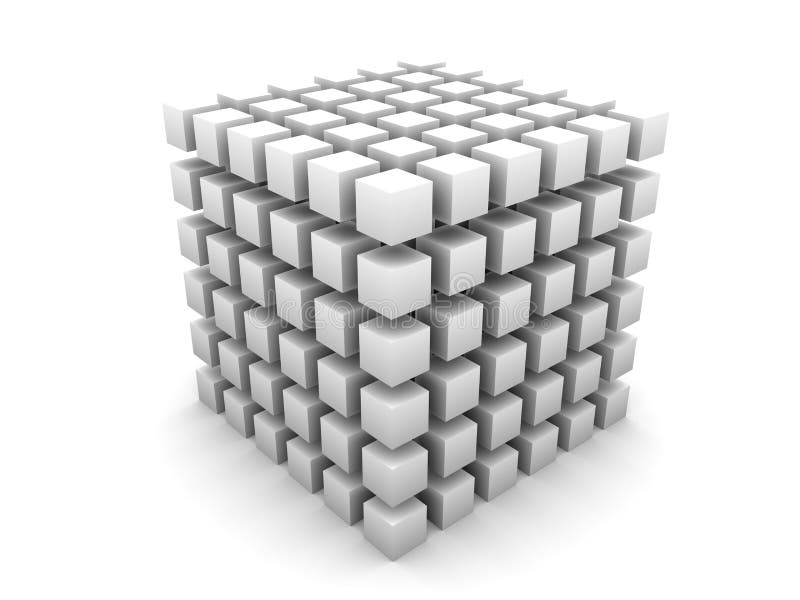 Gray cube stock illustration. Illustration of build, dimensional - 7267563