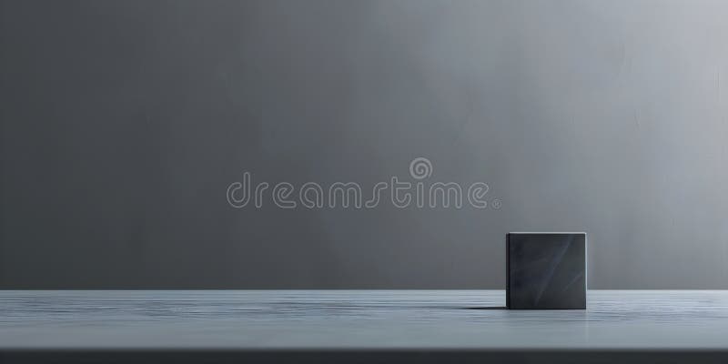 Gray Cube on a Gray Background. Concept Geometric for Product ...
