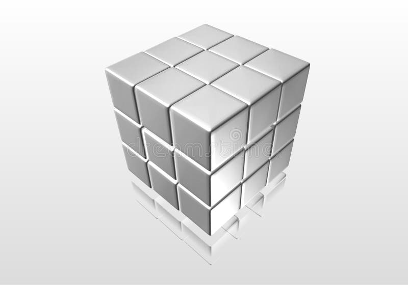 Gray cube stock illustration. Illustration of ideas, generated - 42575261