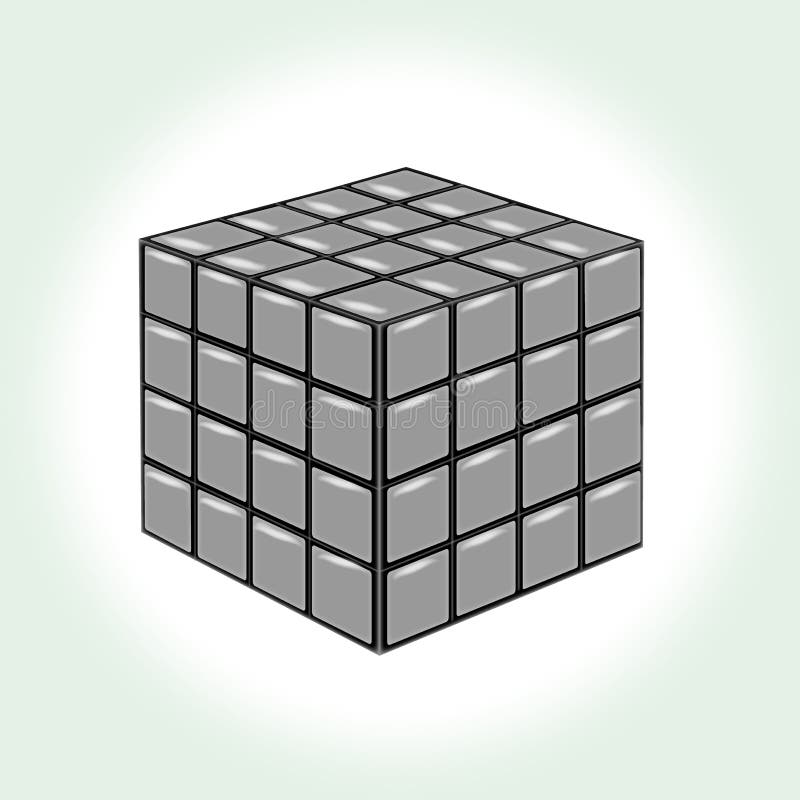 Gray Cube on White Background Editorial Stock Image - Illustration of ...