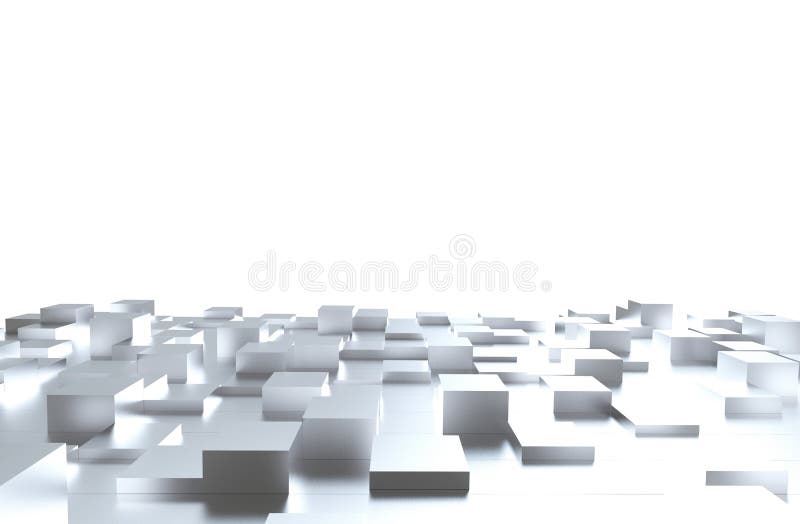 Gray Cubes Abstract Background Pattern. 3d Illustration Stock Image ...