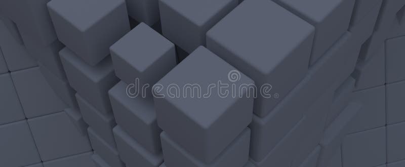 Gray Cubes in Abstract Structure Background Stock Illustration ...