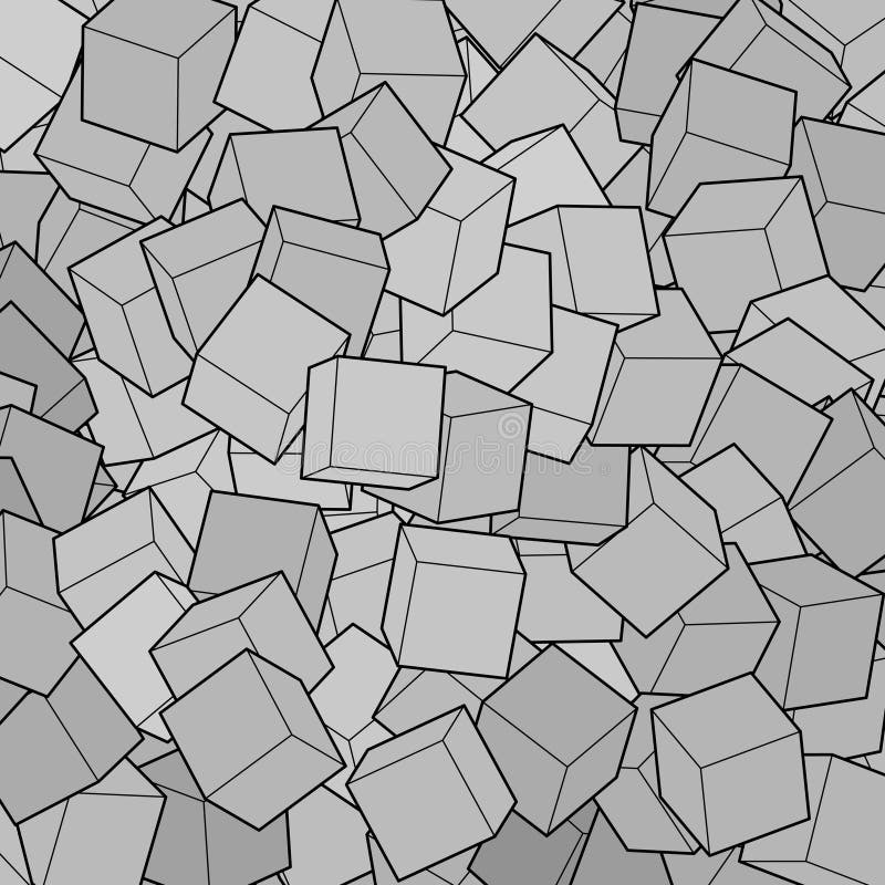 Gray Cubes. Geometric Background. Abstract Template for Presentation ...