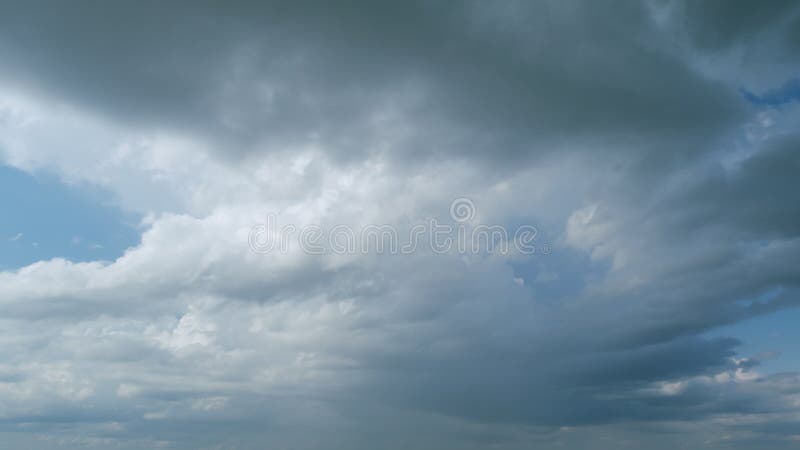 Gray Cumulus Rain Dark Clouds Panoramic View. Massive Dark Rain Storm ...