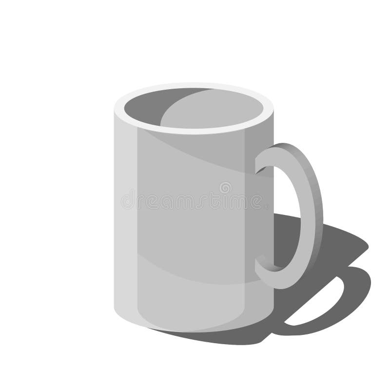 Gray cup stock illustration. Illustration of isolated - 111275324