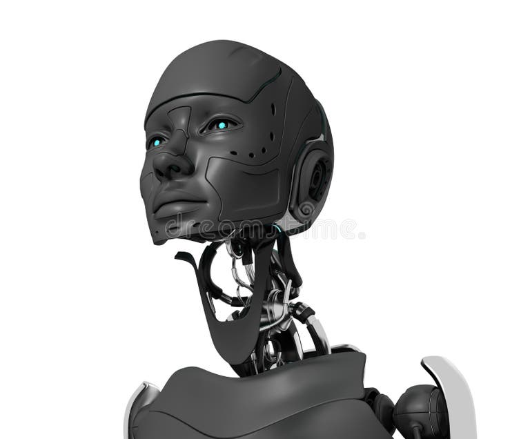 Gray cyborg stock illustration. Illustration of android - 22419027