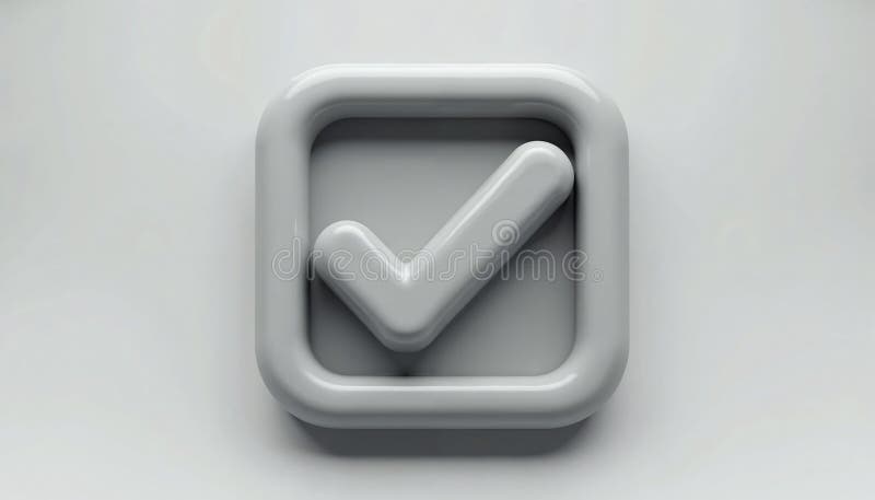 Sleek Metallic Checkmark Icon – a Modern Symbol of Confirmation ...