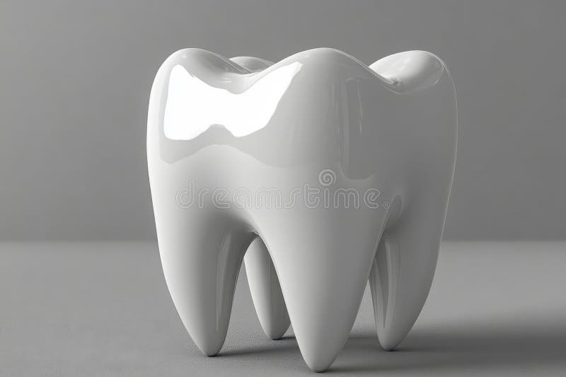 Gray 3d Modeling of a Tooth Shape with Protruding Features in a Studio ...