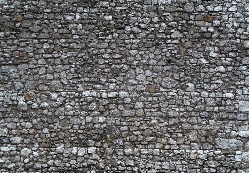 Gray Dark Wall of an Old Castle Stock Image - Image of background ...