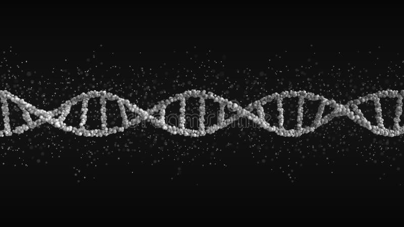 Gray DNA Molecule Model, 3D Rendering Stock Illustration - Illustration ...