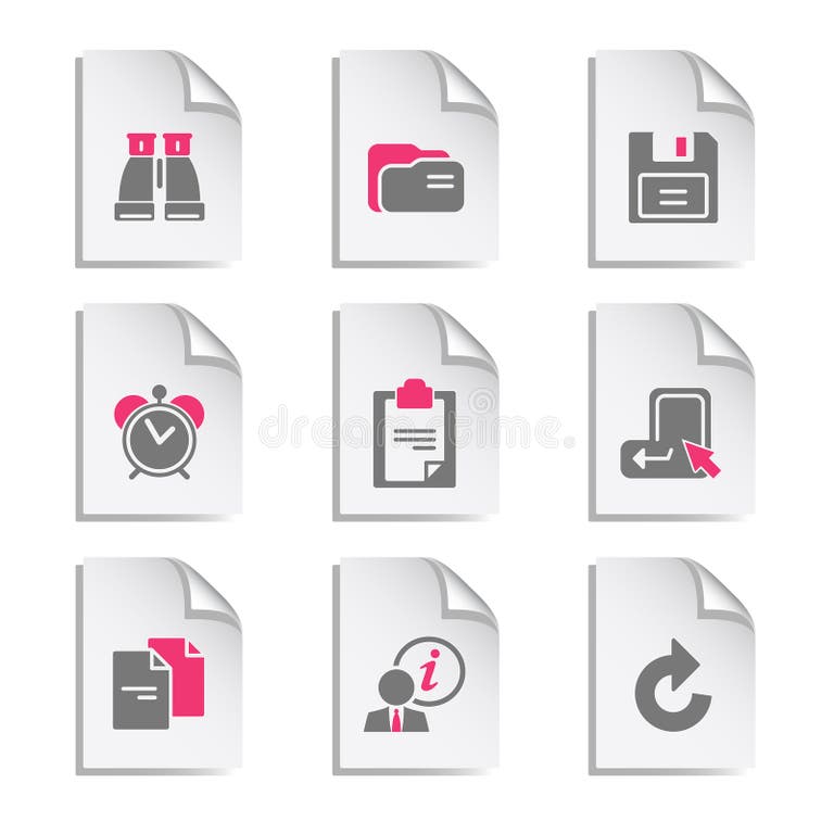 Gray document, set 3 stock vector. Illustration of copy - 6901569
