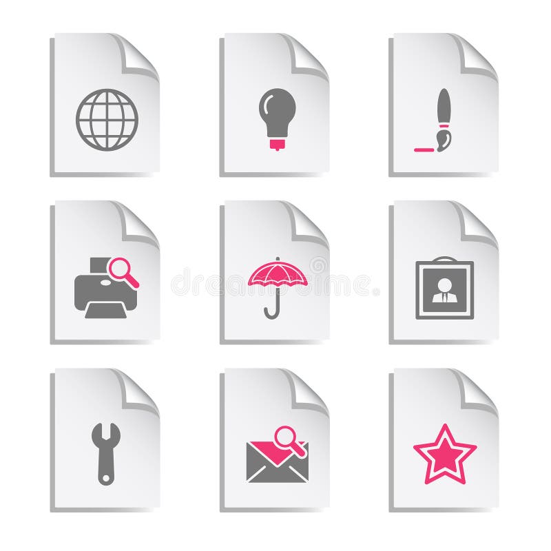 3D Web Document Icons stock vector. Illustration of computer - 9488735