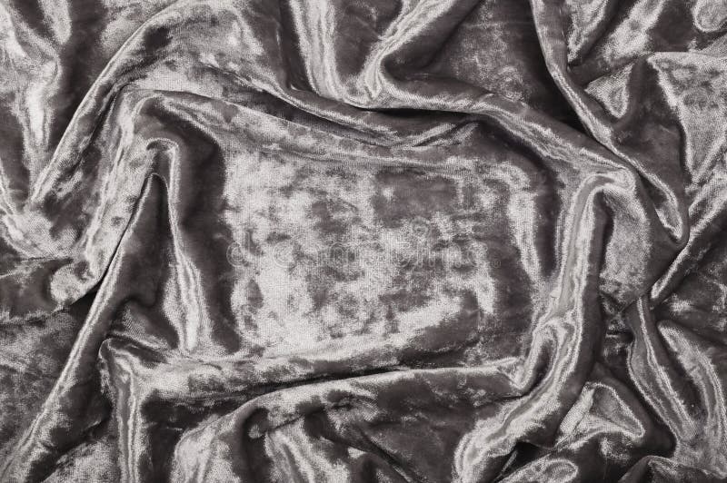 Gray Draped Velvet Textile with Flat Space Stock Image - Image of ...