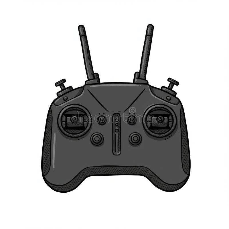 Gray Drone Remote Control Illustration Stock Illustration ...