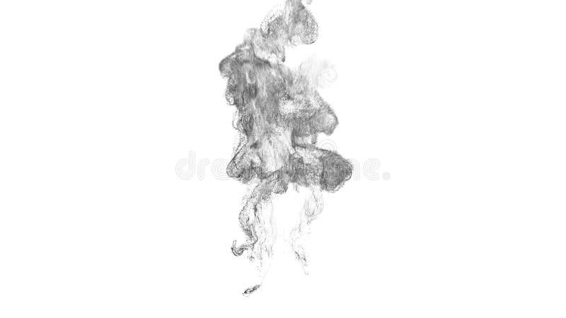 Gray Dust Particles Move Turbulence on White Concept Art Smoke Texture ...