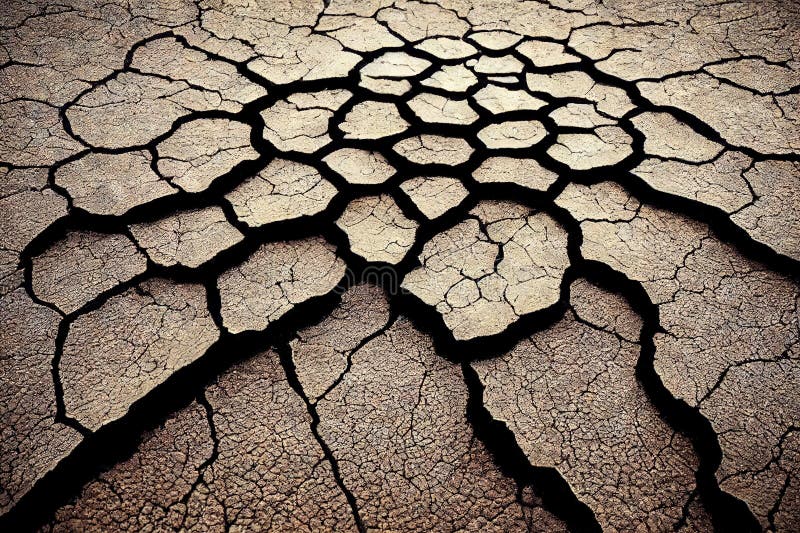 Gray Earth of Dry Cracked Desert and Original Patterns on it. Stock ...