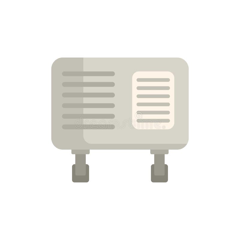 Gray Electric Heater with Temperature Control Panel is Heating Room ...