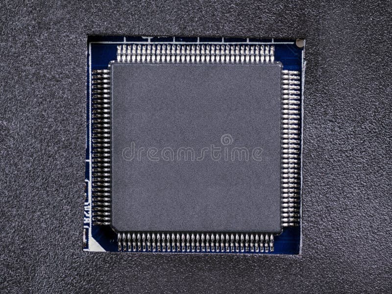 Gray Electronic Circuit Top View Stock Photo - Image of component ...