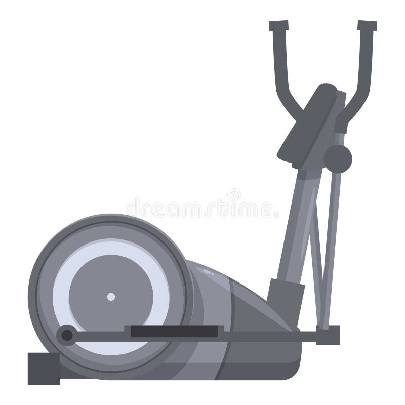 Modern Elliptical Trainer Machine Standing on White Background Stock ...