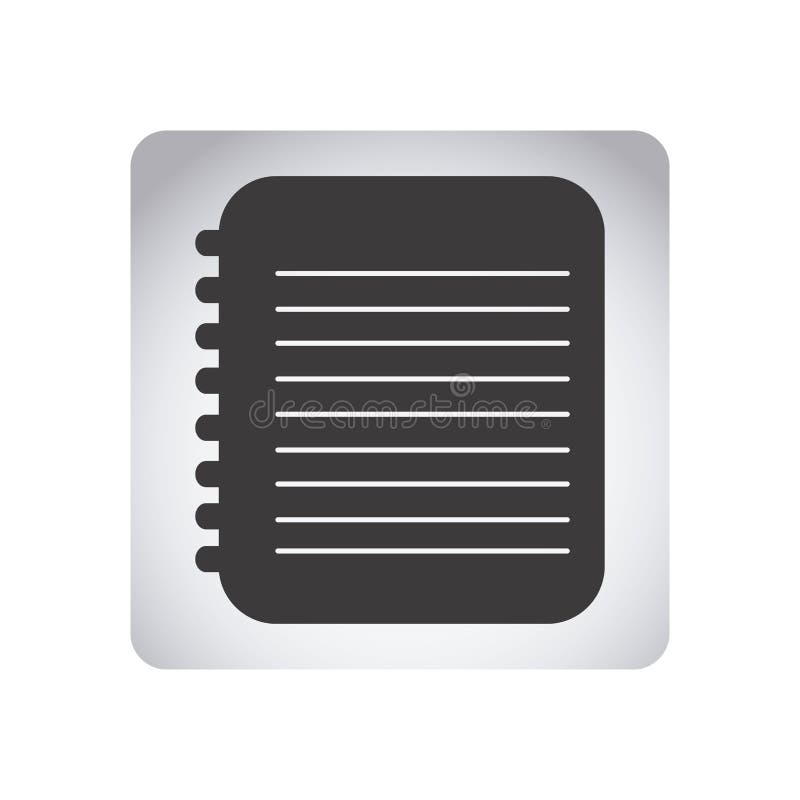 Gray Emblem Notebook Paper Icon Stock Illustration - Illustration of ...
