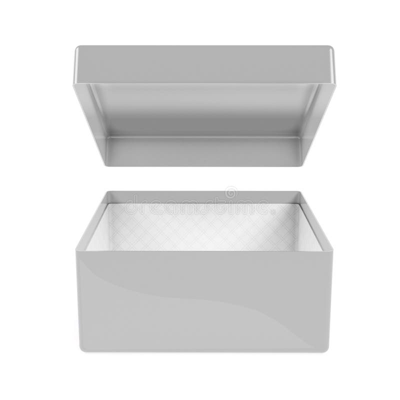 Gray Empty Gift Box Box. 3d Rendering Illustration Isolated Stock ...