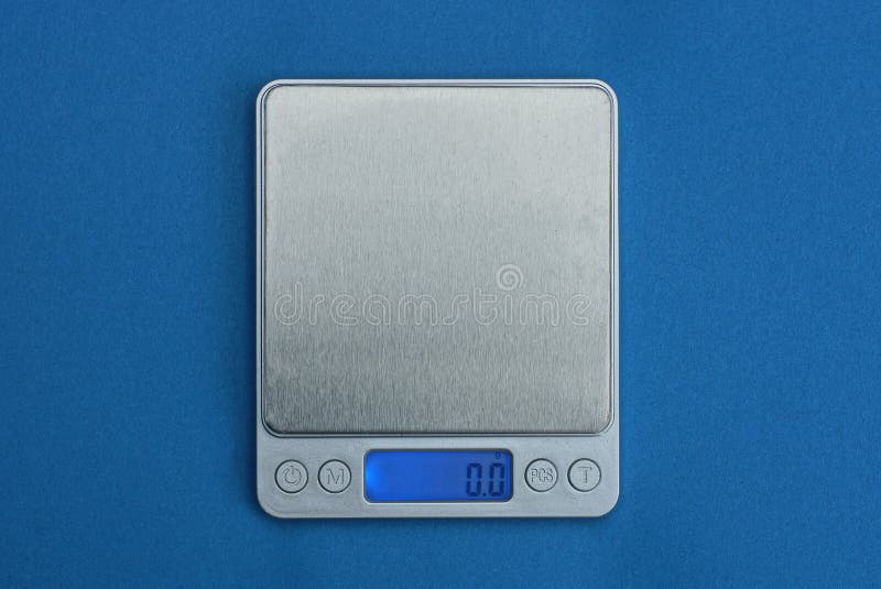 Gray Empty Scales with Electronic Display Stock Image - Image of ...